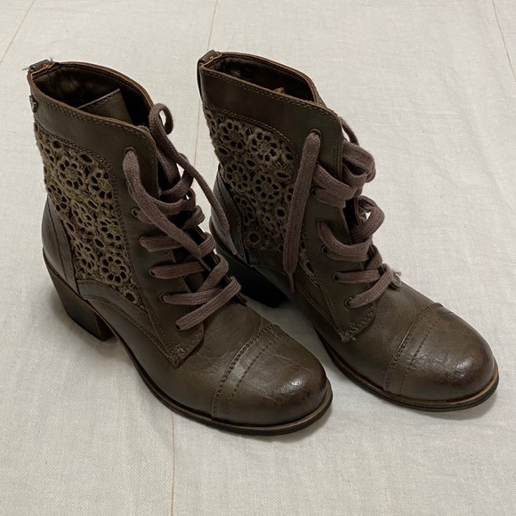 Roxy | Shoes | Roxy Lace Combat Boots | Poshmark